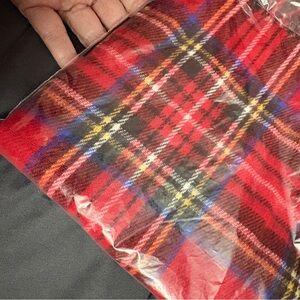 Steve Madden | Accessories | Steve Madden Fringed Red Scarf With Multi Color Checks Nwt | Poshmark